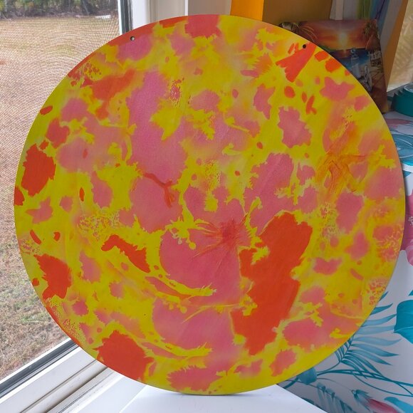 Handmade | Art | Handmade Wood Blood Moon Themed Wall Decor With Hanger ...